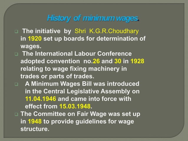 Minimum wages act 1948 | PPTX