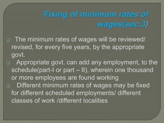 Minimum wages act 1948 | PPTX