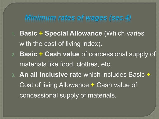 Minimum wages act 1948 | PPTX