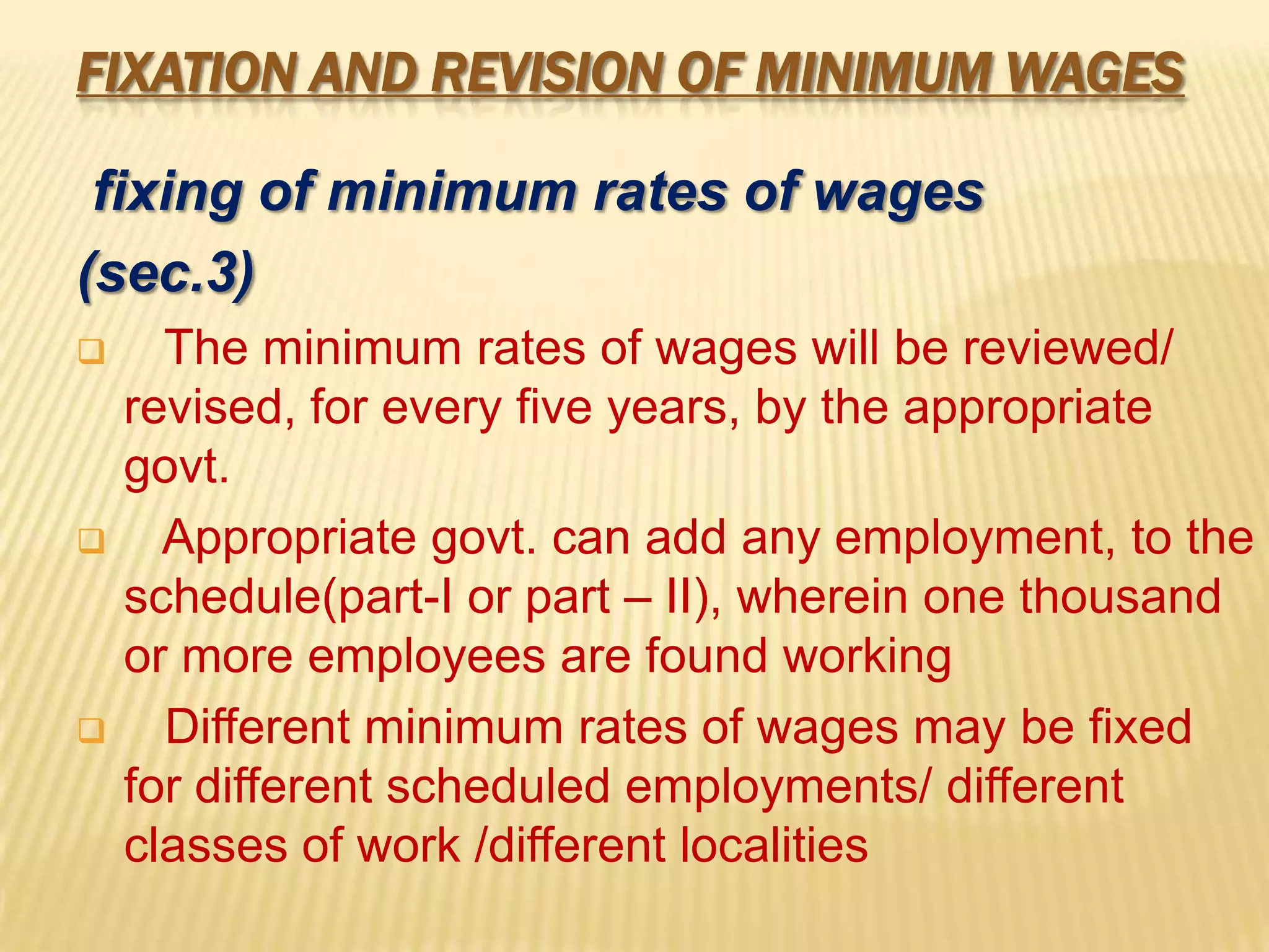 Minimum wages act 1948 | PPTX