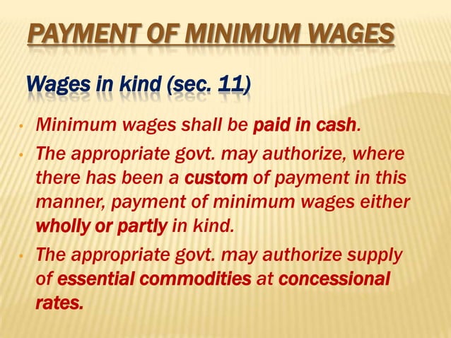 Minimum wages act 1948 | PPTX