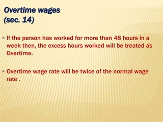 Minimum wages act 1948 | PPTX