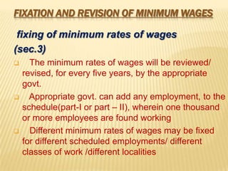 Minimum wages act 1948 | PPTX
