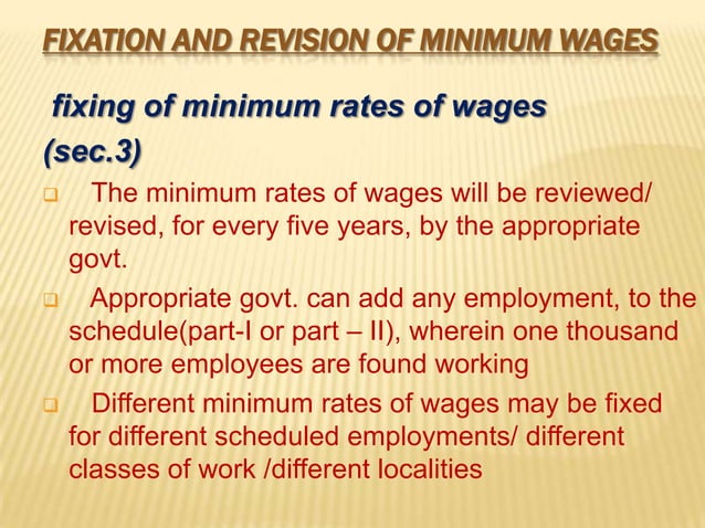 Minimum wages act 1948 | PPTX