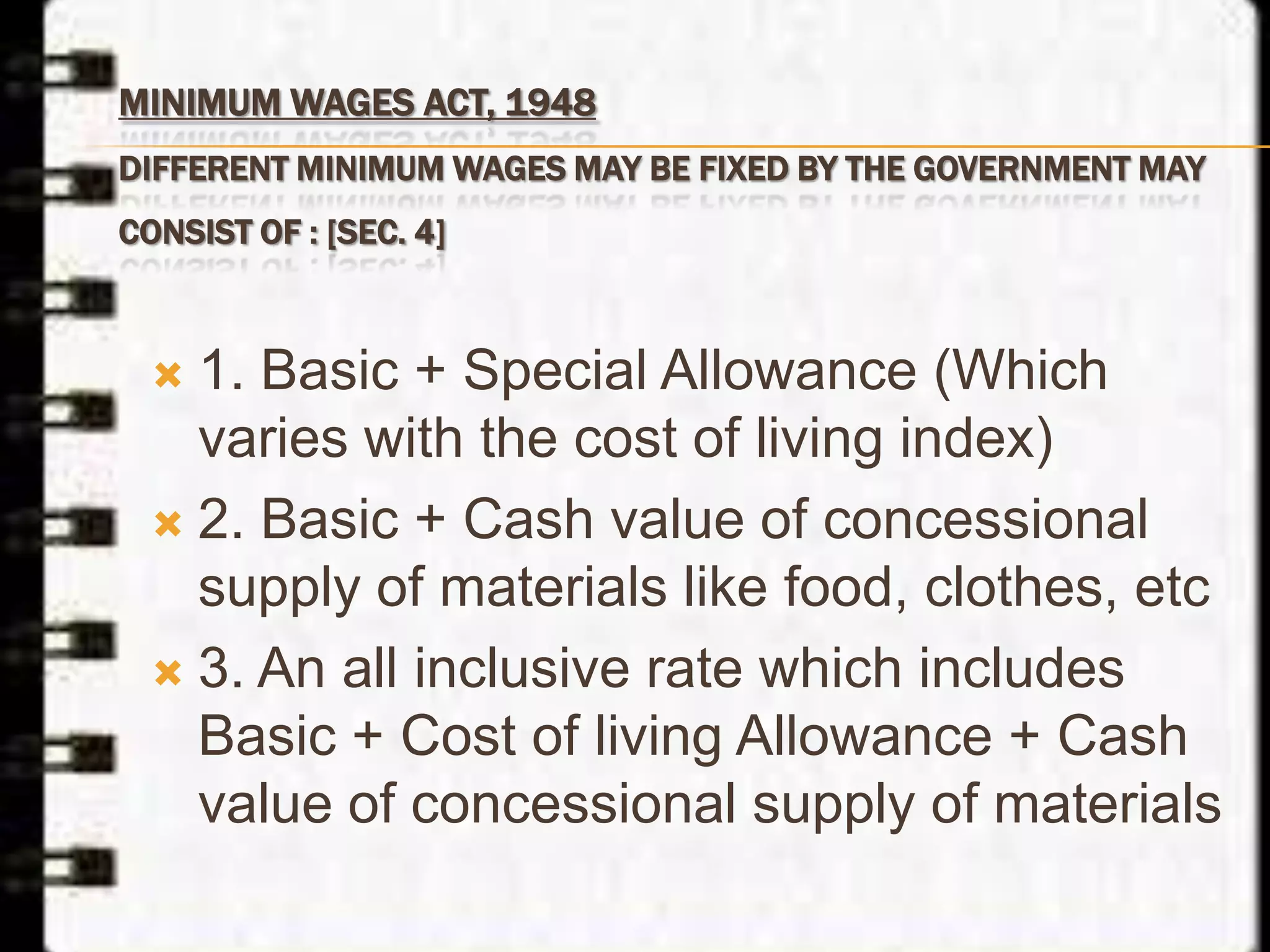 Minimum wages act, 1948 | PPTX