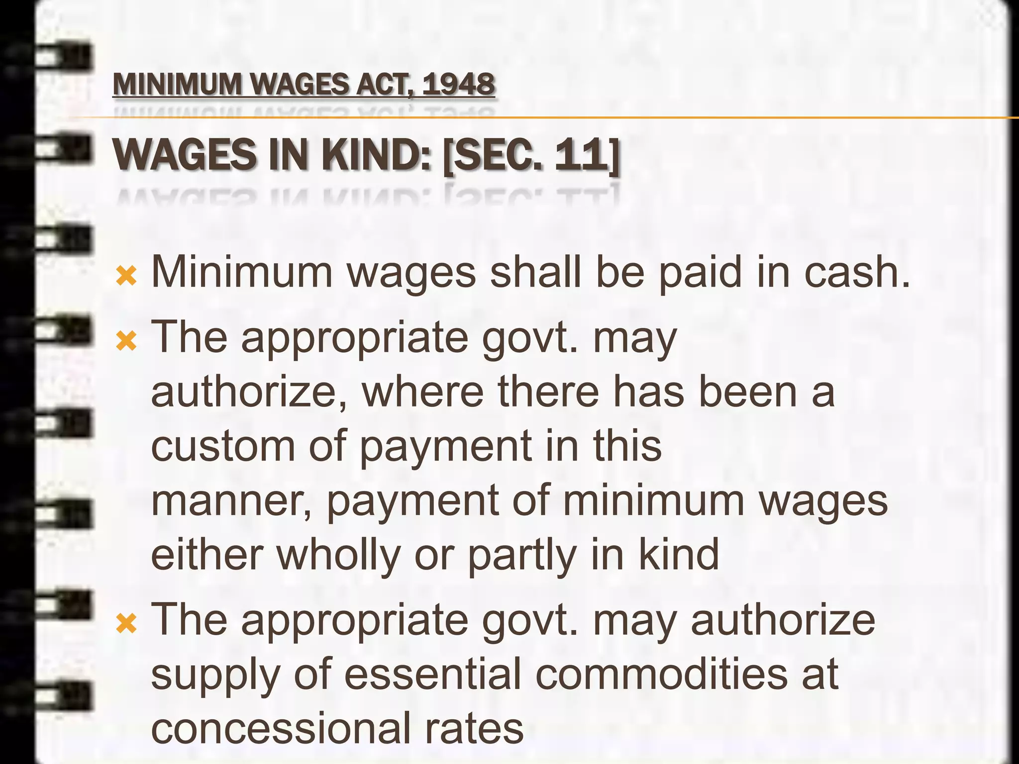 Minimum wages act, 1948 | PPTX