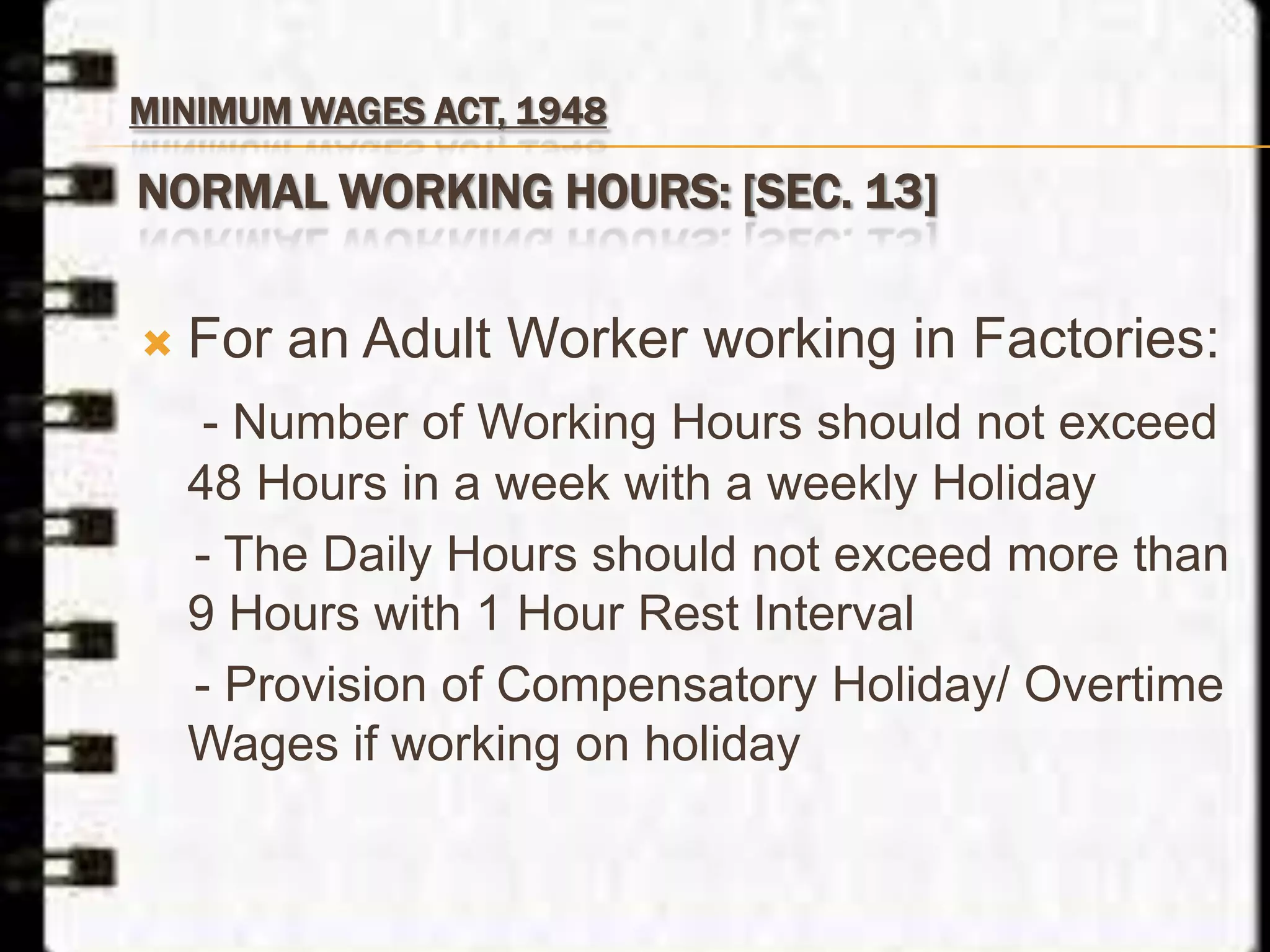 Minimum wages act, 1948 | PPTX
