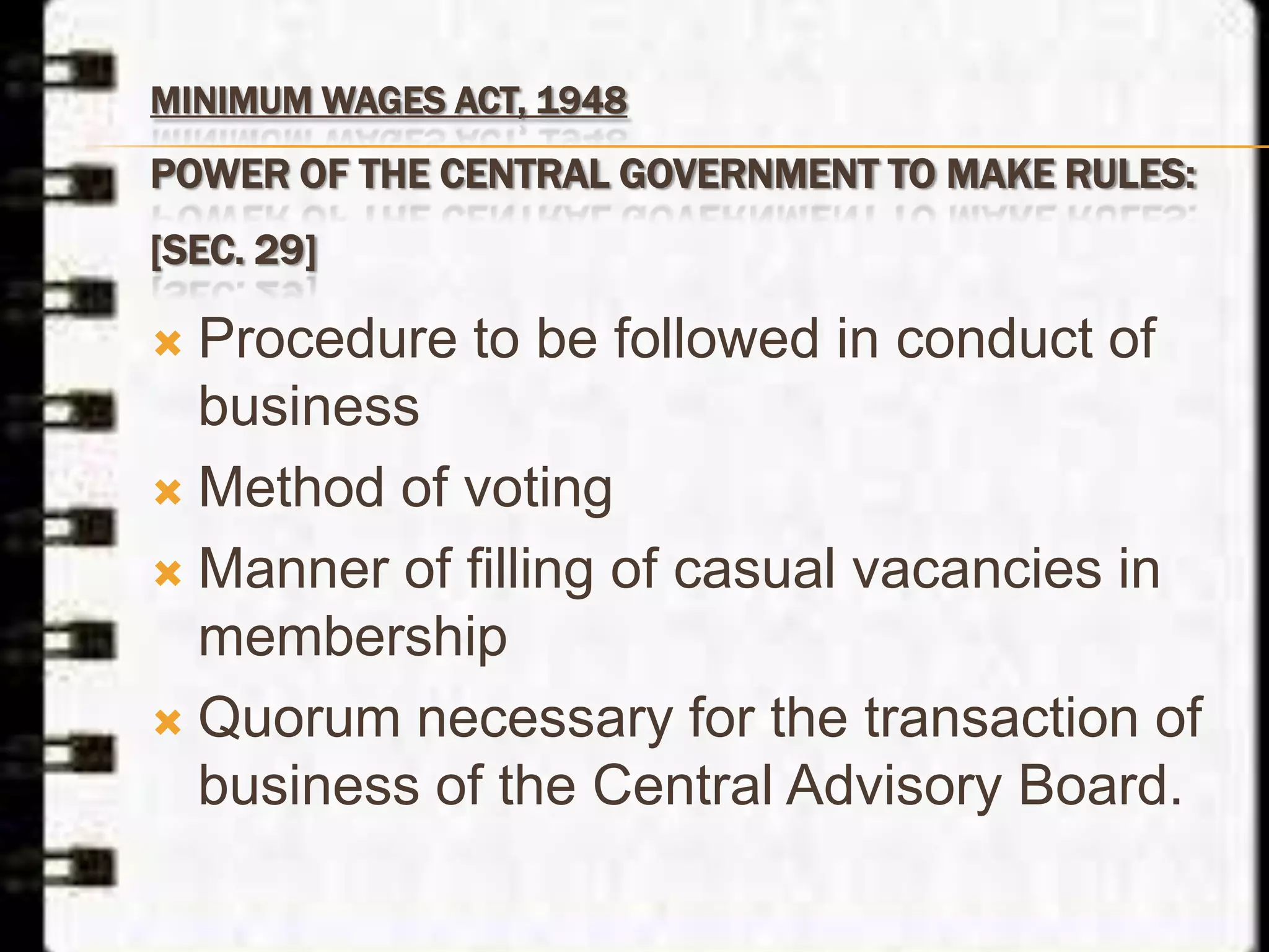 Minimum wages act, 1948 | PPTX
