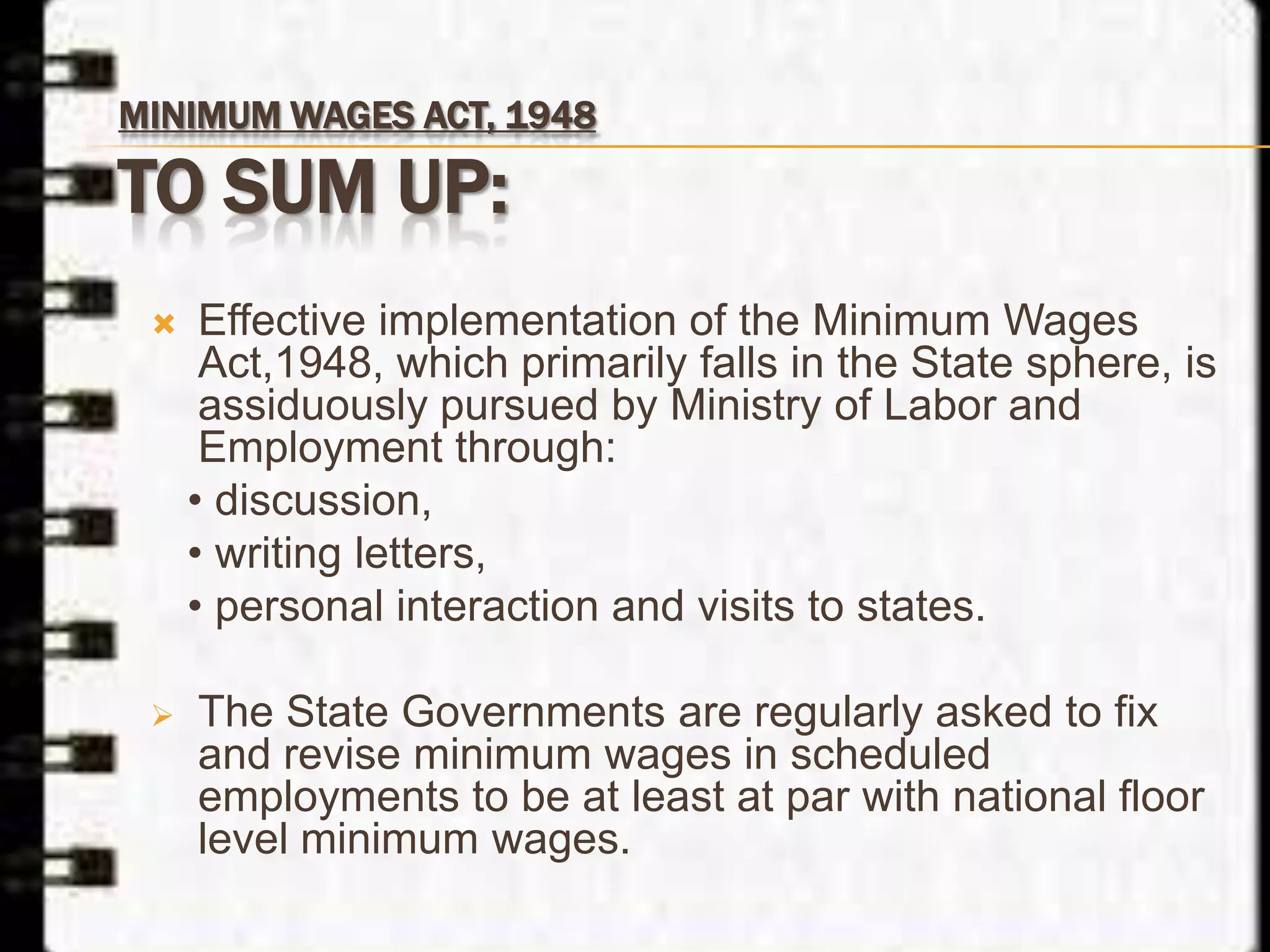 Minimum wages act, 1948 | PPTX