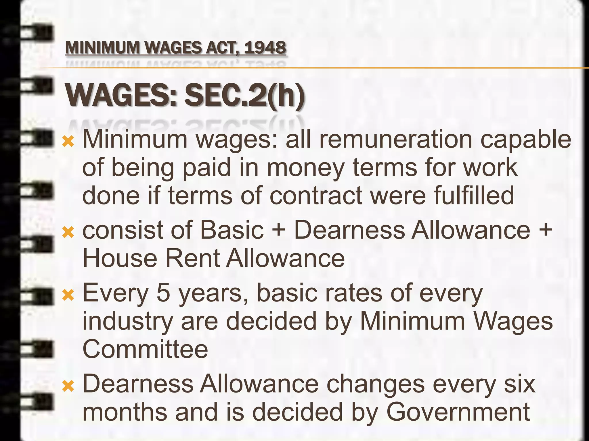 Minimum wages act, 1948 | PPTX