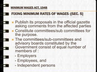 Minimum wages act, 1948 | PPTX