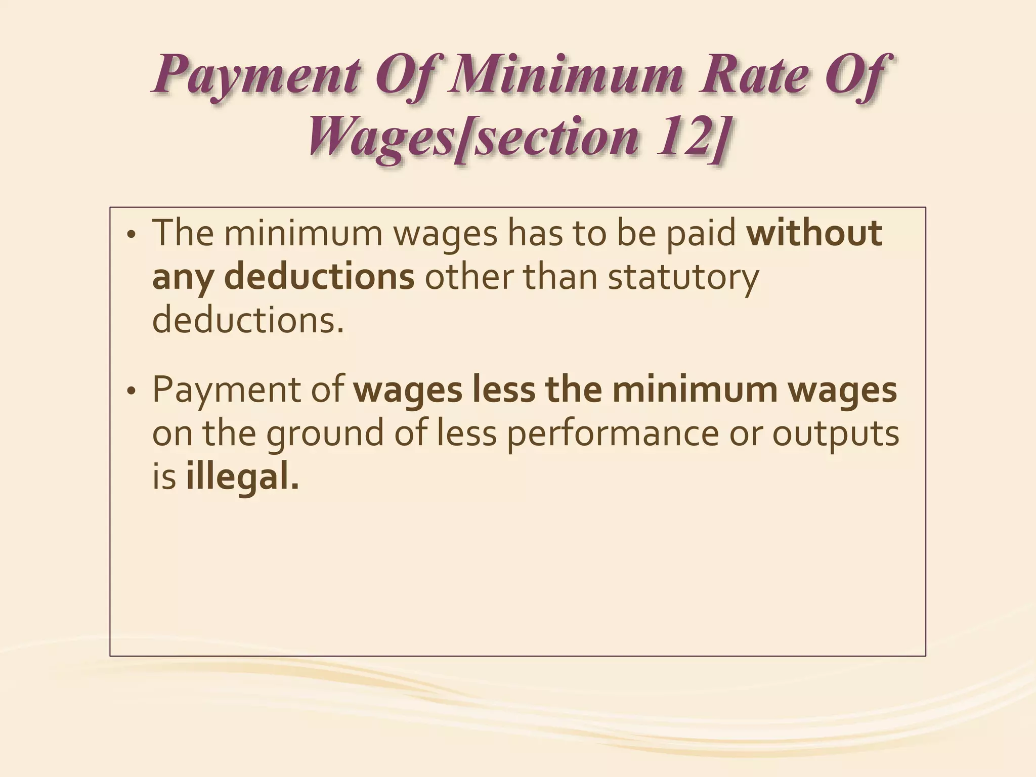 Minimum wages act,1948 | PPTX