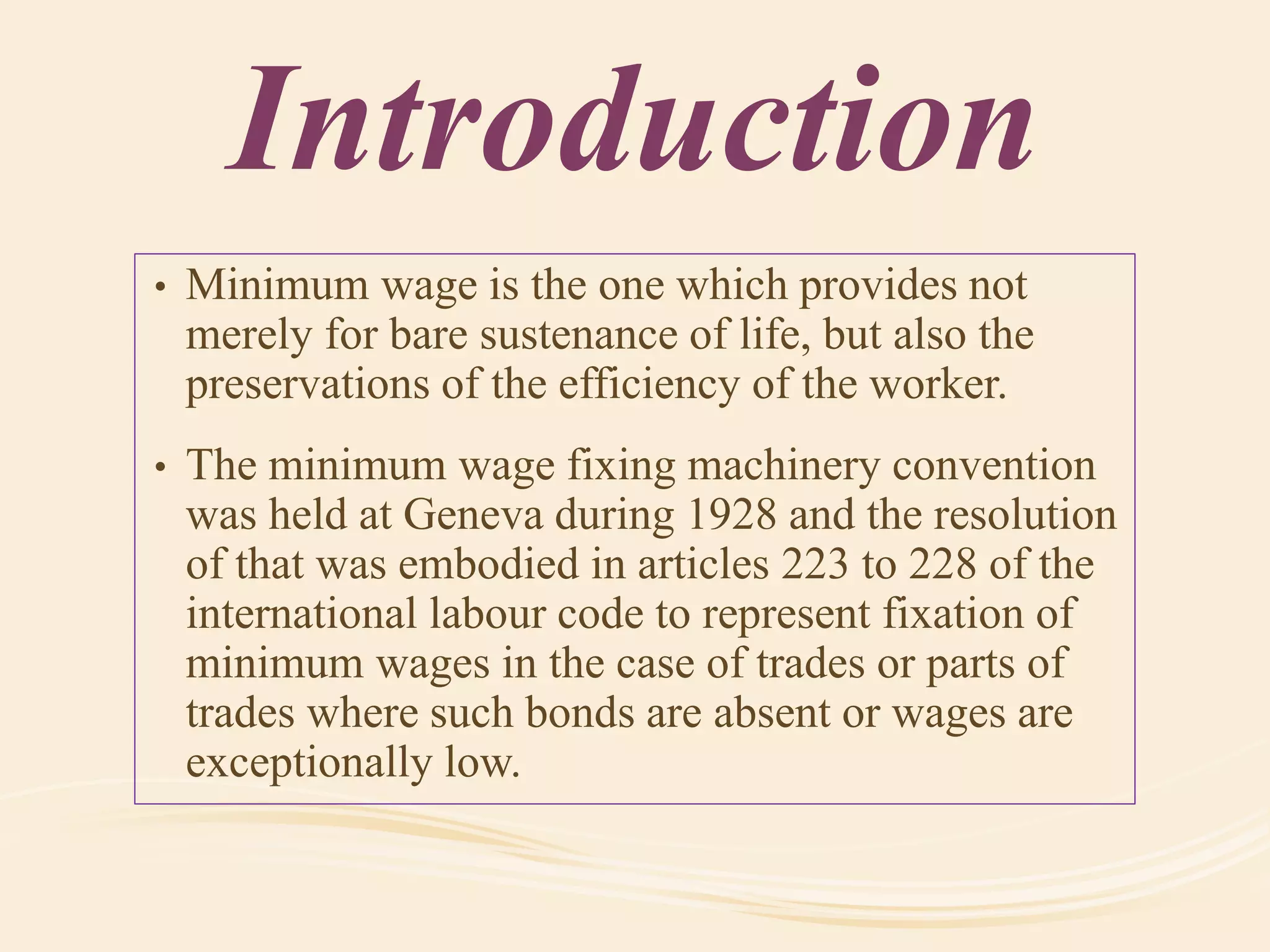 Minimum wages act,1948 | PPTX | Job Market | Economy