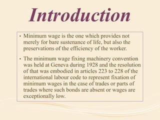 Minimum wages act,1948 | PPTX