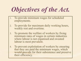 Minimum wages act,1948 | PPTX