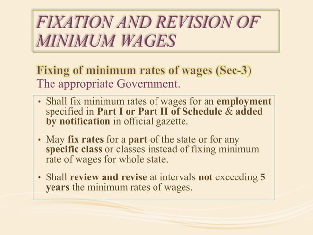 Minimum wages act,1948 | PPTX | Job Market | Economy