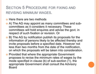 Minimum wages act, 1948 | PPT
