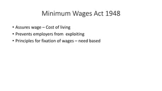 Minimum Wages Act 1948 THIS TALKS ABOUT WAGES ACT IN 1948 | PPT