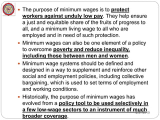 Minimum wages and payments | PPTX