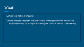 Coscup SDN workshop - mininet | PPTX