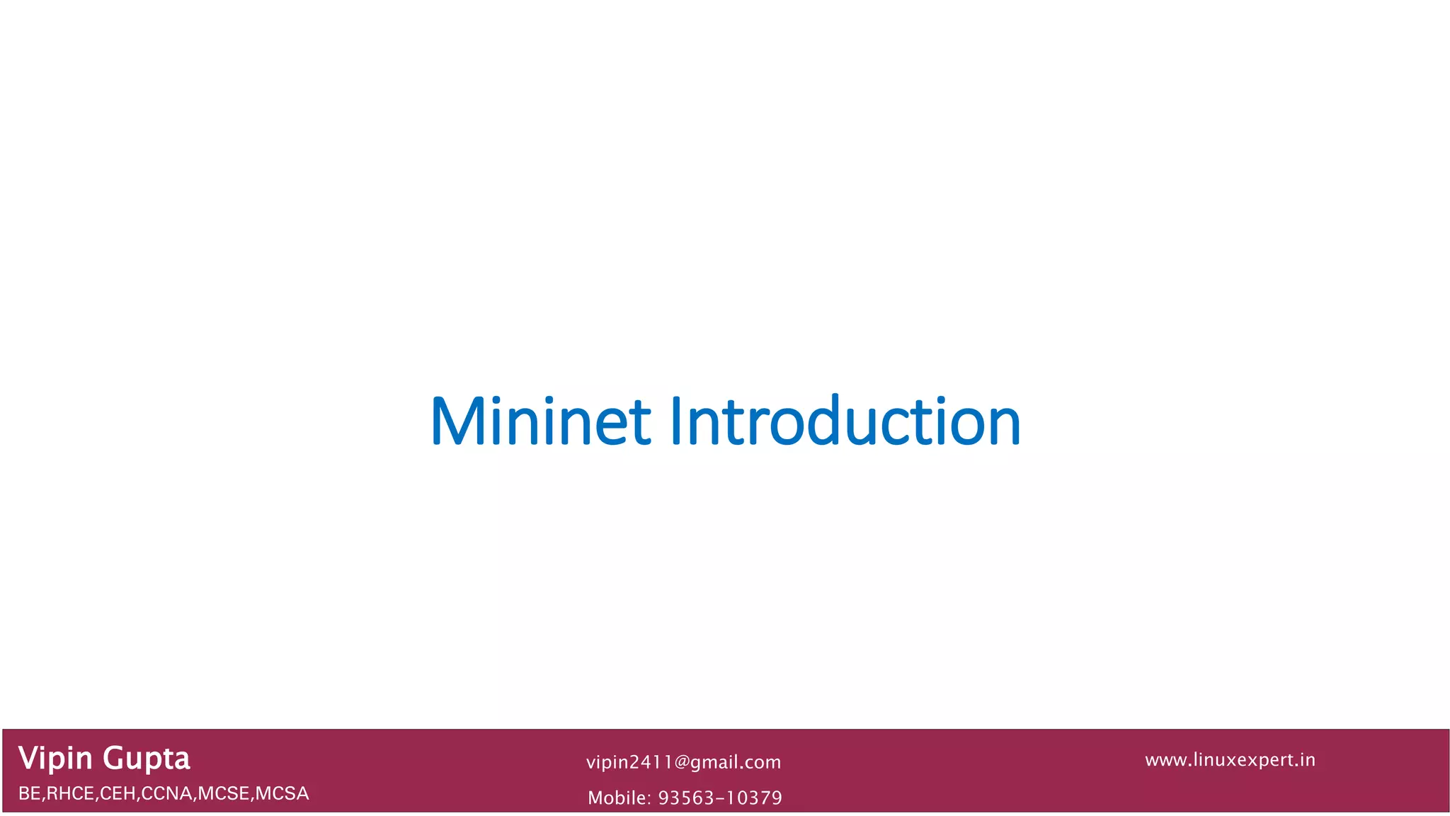 Mininet introduction | PDF | Computer Networking | Computing