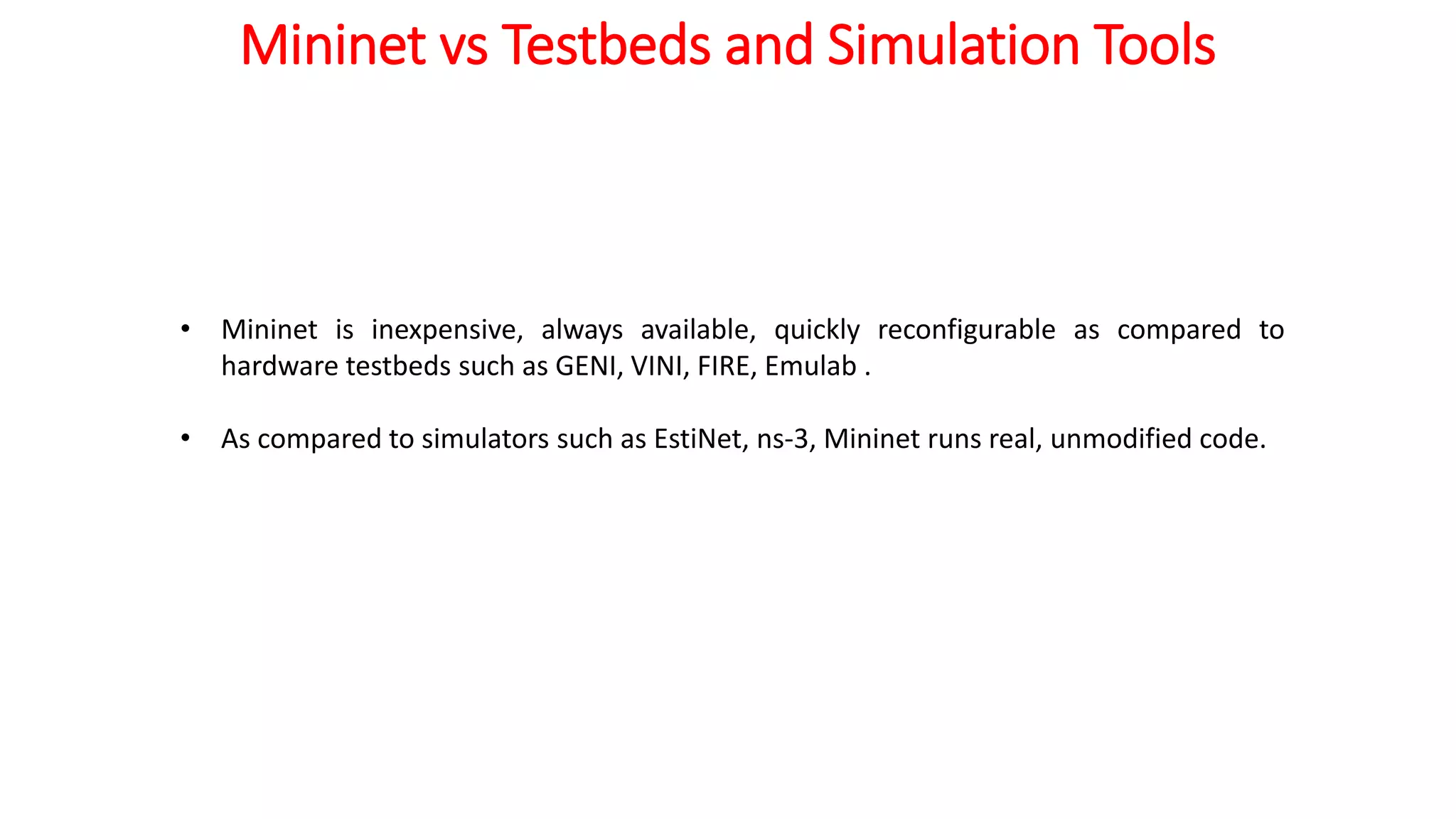 Mininet Introduction Ppt 3499