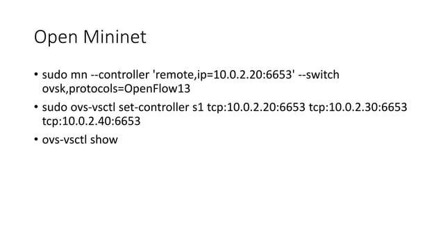 Mininet multiple controller | PPTX | Cloud Computing | Internet