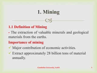 Economic Geography :Mining and Minerals | PDF