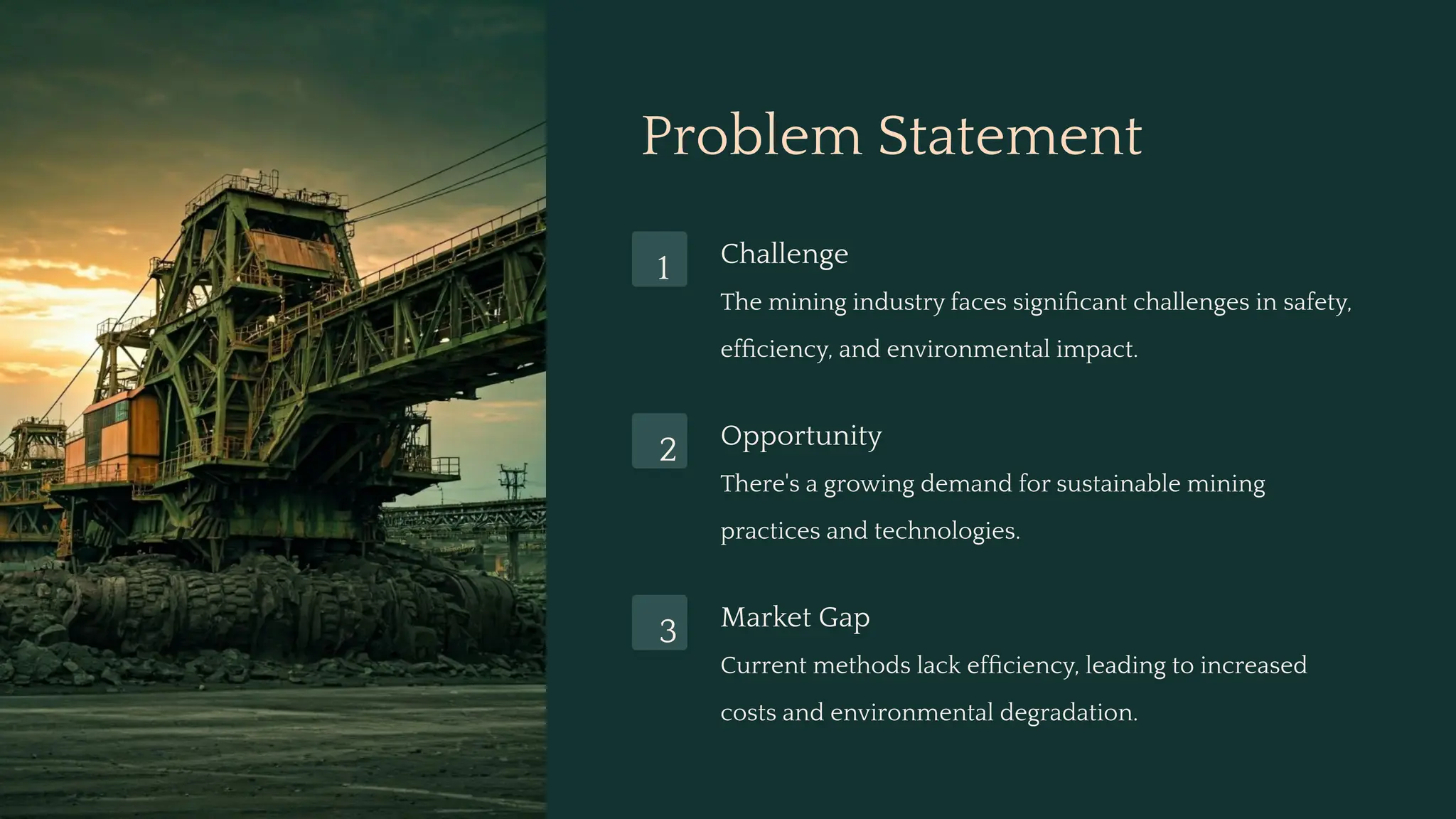 Mining Company Pitch Deck Template by viktor the pitchermann | PPT