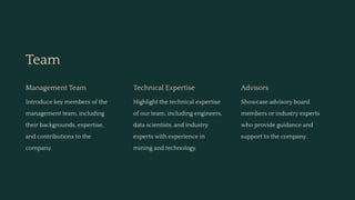 Mining Company Pitch Deck Template by viktor the pitchermann | PDF