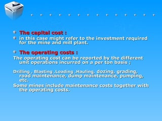 Mining costs and prices of minerals | PPT
