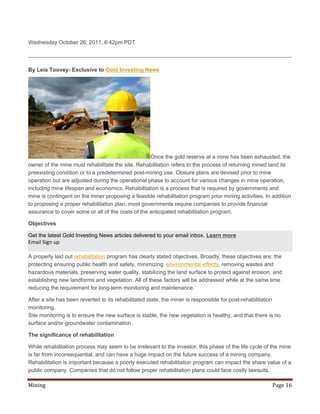 Mining fundamentals(1) | PDF