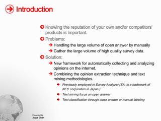 Mining Product Reputations On the Web | PPT