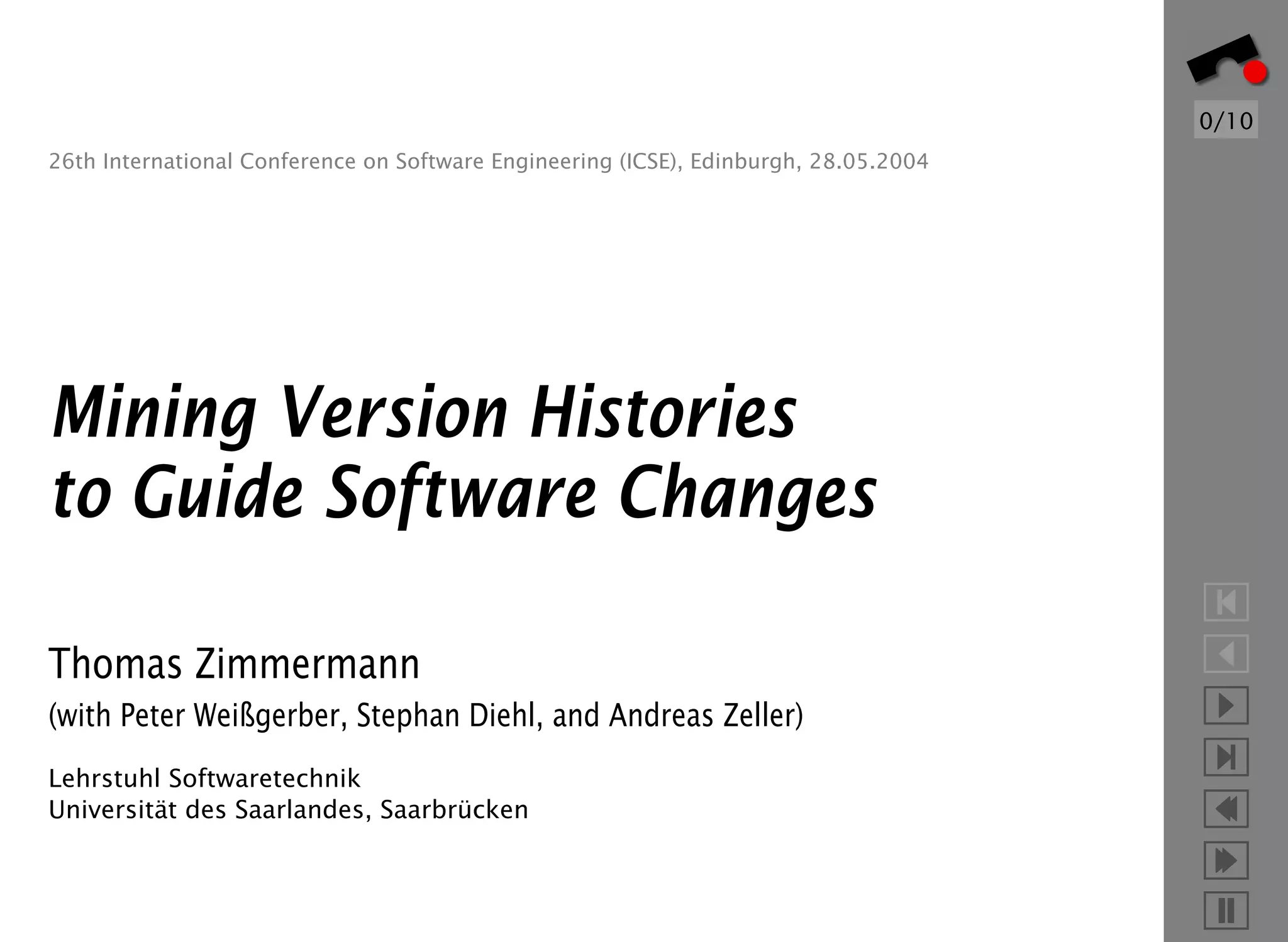 Mining Version Histories to Guide Software Changes | PPT Mining Version Histories to Guide Software Changes | PPT