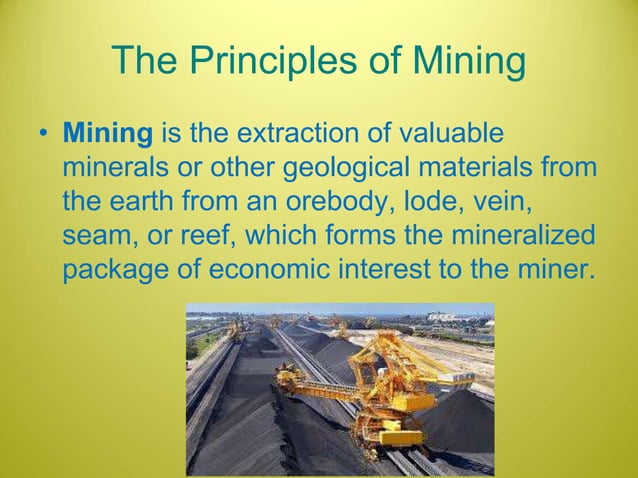 Mining 101 Ppt Commodities Economy