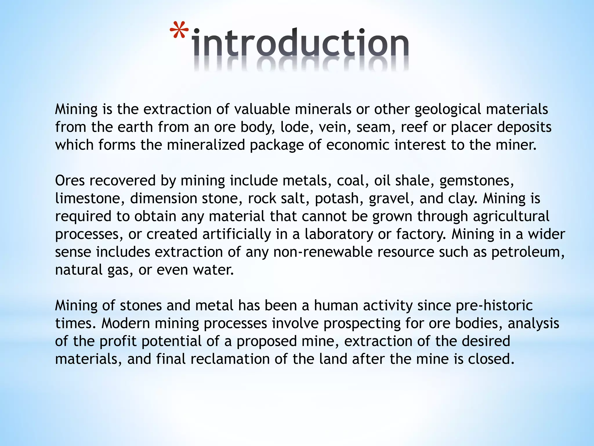 Mining and mineral processing (mining of silver | PPTX