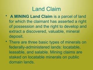 mining and minerals methods.pptx........ | PPTX