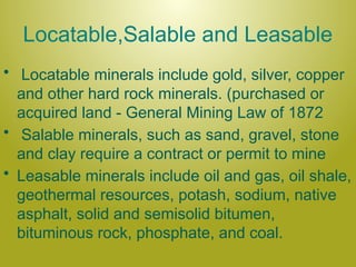 mining and minerals methods.pptx........ | PPTX