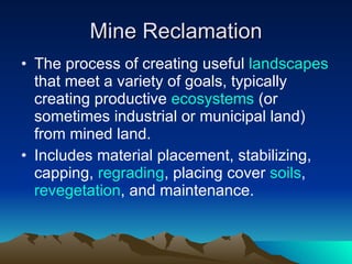 Mining and the environment | PPT