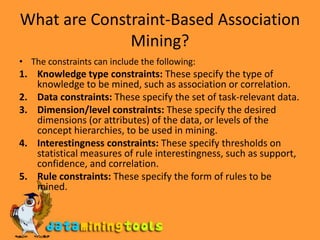 Data Mining: Mining ,associations, and correlations | PPTX