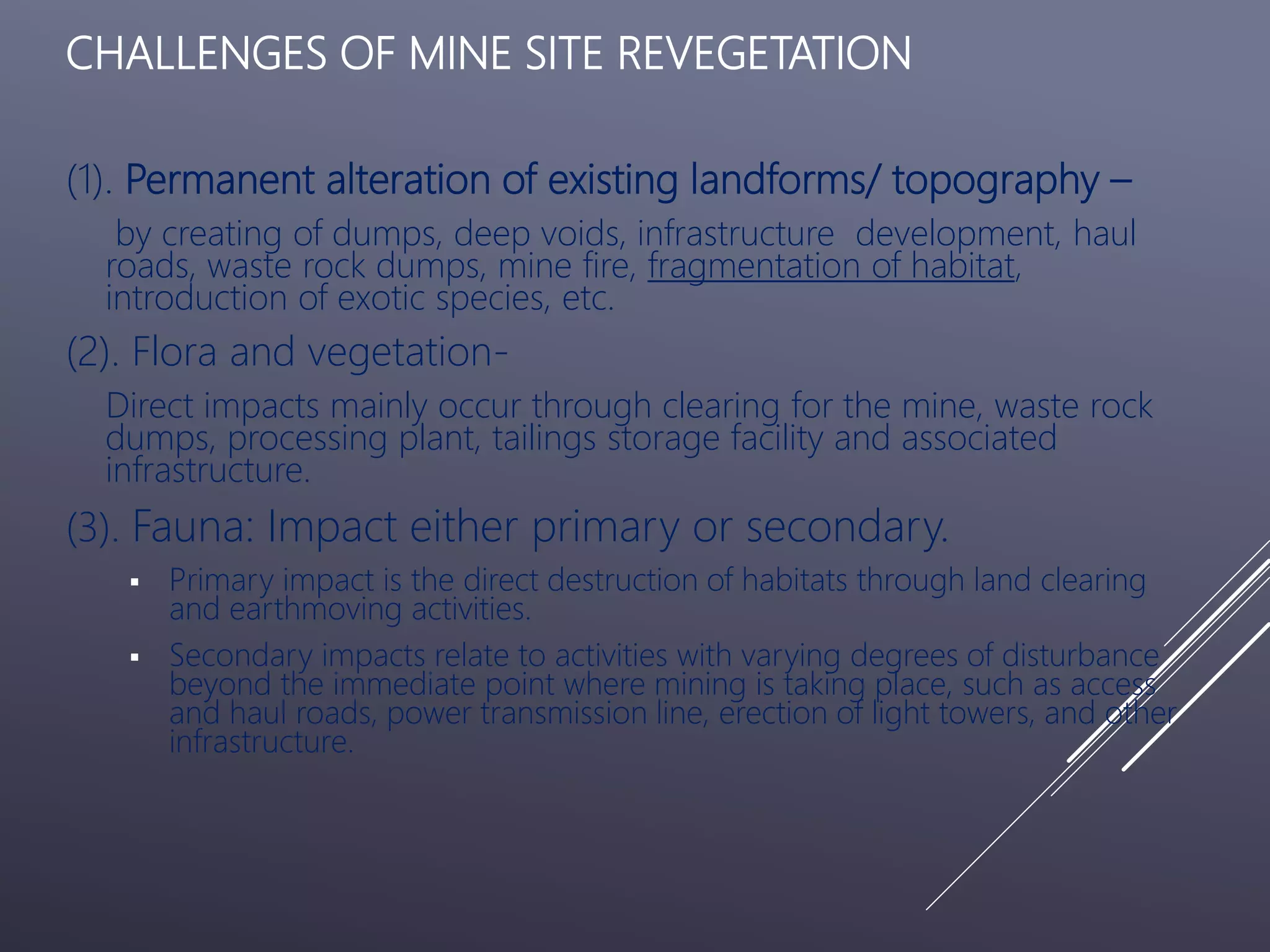 Mining biodiversity vetiver for dump and other | PPTX