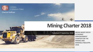 Mining charter 2018 presentation | PPTX
