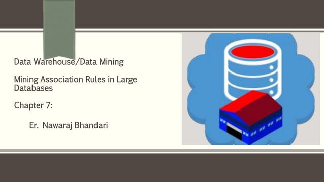 Mining Association Rules In Large Database Ppt