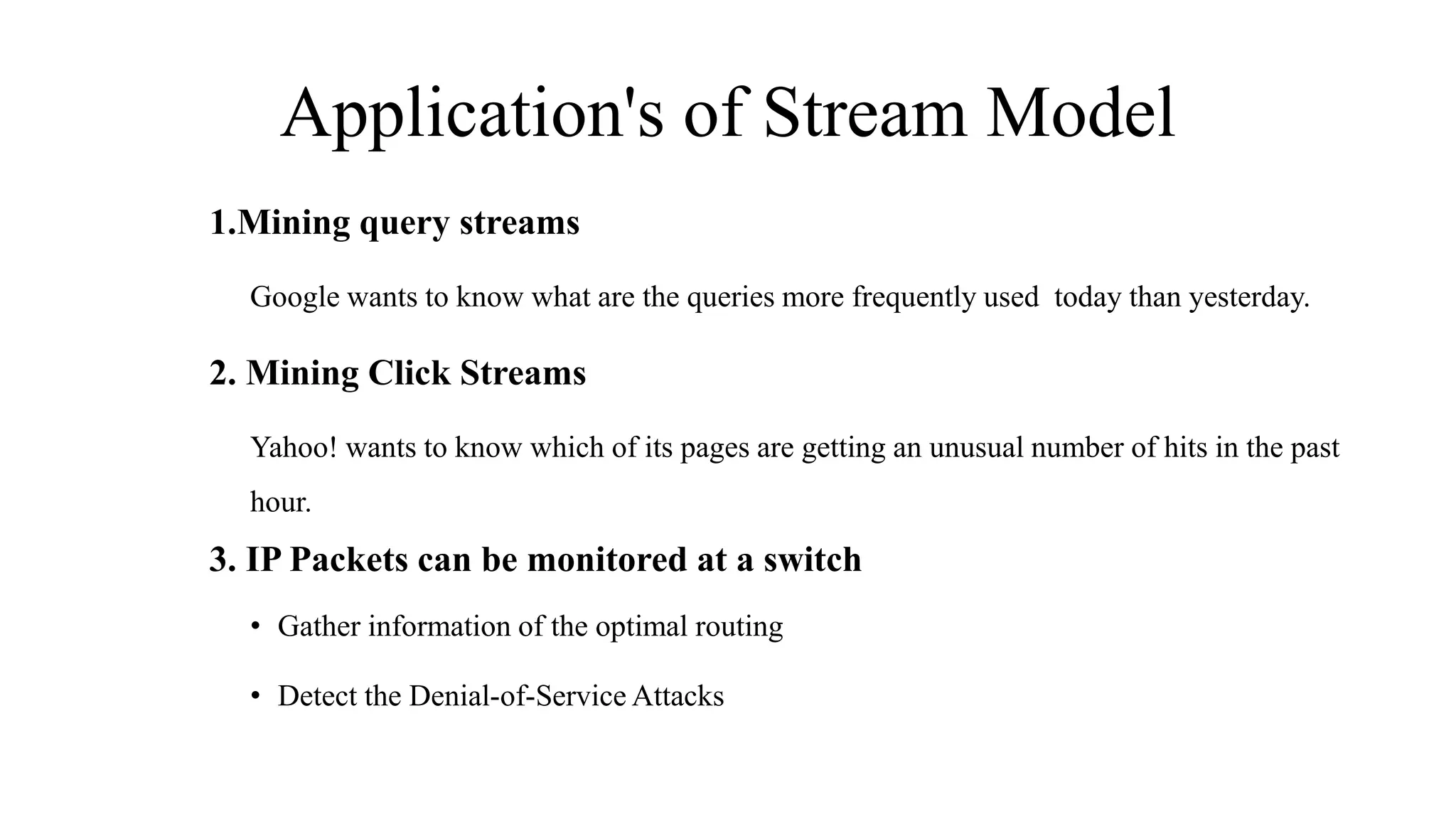 Mining Data Streams Pptx Databases Computer Software And Applications