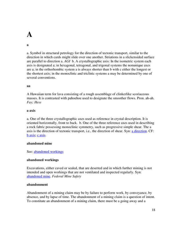 Mining dictionary | PDF