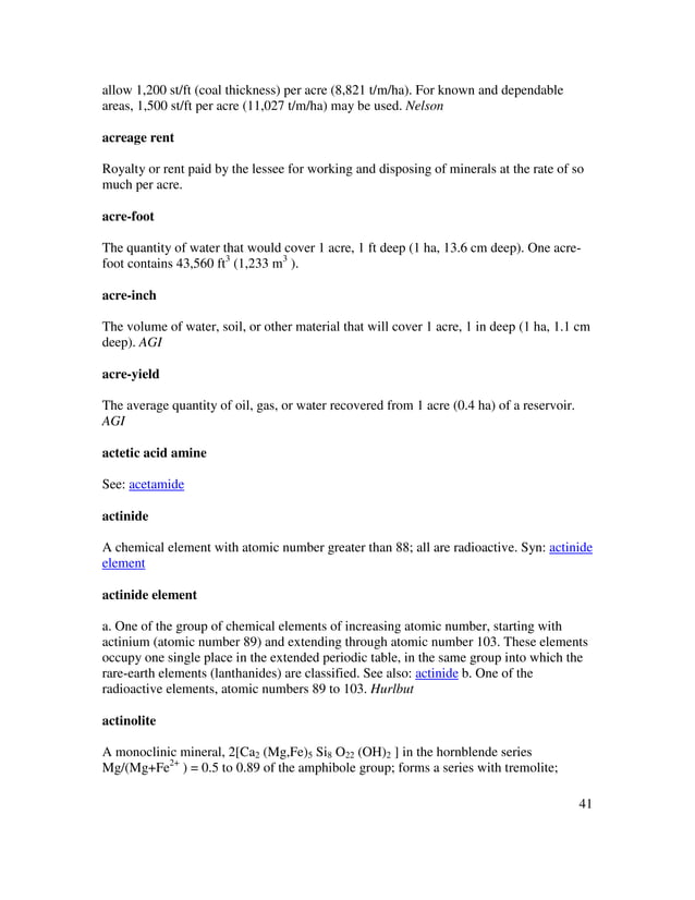 Mining dictionary | PDF