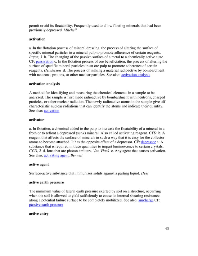 Mining dictionary | PDF