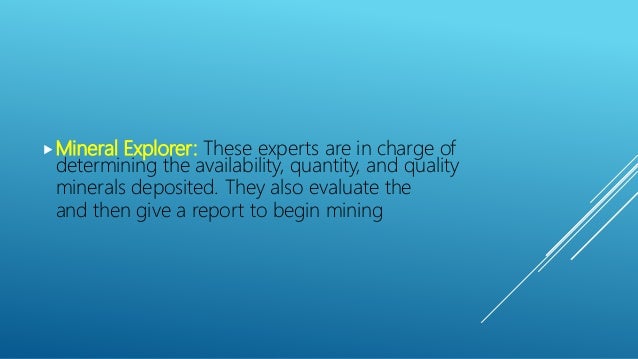Mining engineer what are the different types of | PPTX