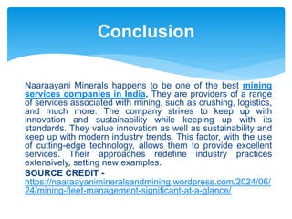 Mining Fleet Management Significant At A Glance.pptx | Business | Business and Finance