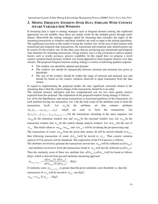 Mining frequent itemsets (mfi) over | PDF